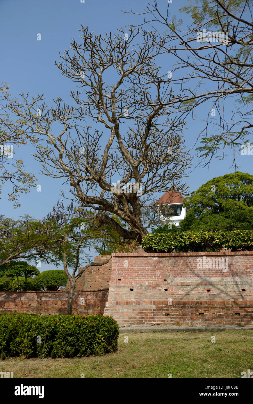 fortress, blockhouse, taiwan, blue, historical, tree, trees, green ...