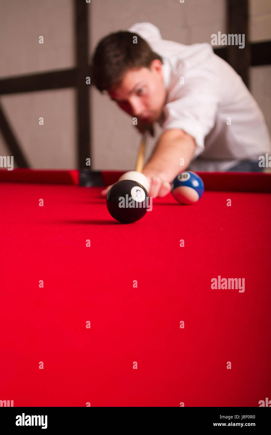 billiard, billiard table, billiards, hit, concentration, concentrate ...