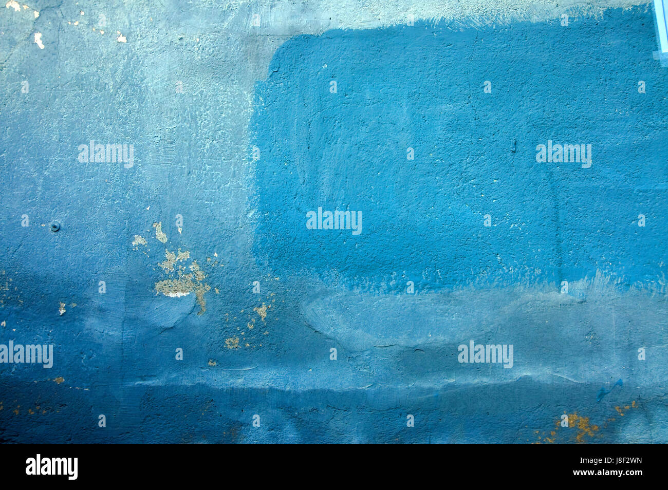 blue, colour, wall, paint, fissured, cracked, old, weather beaten ...