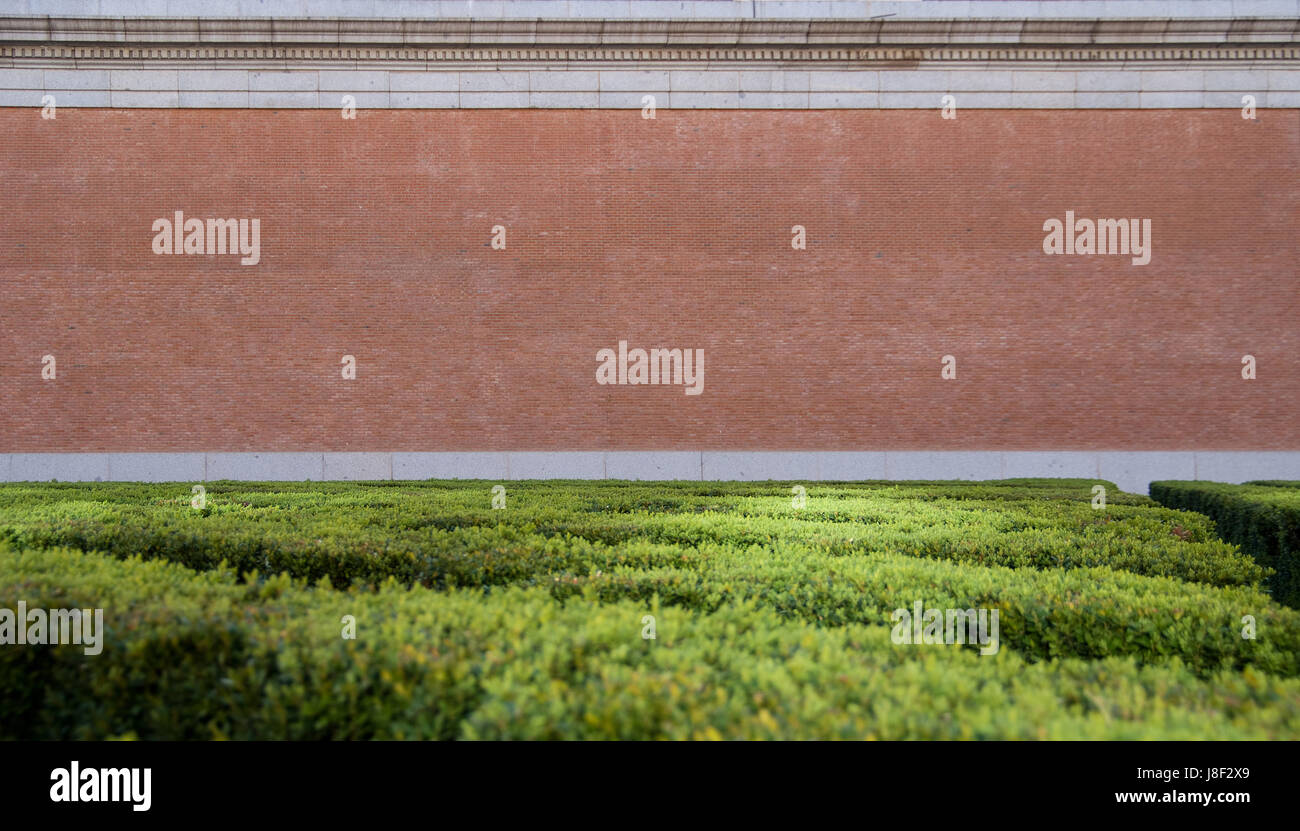 park, garden, lines, wall, bush, brick, ornamental, hedges, pattern ...