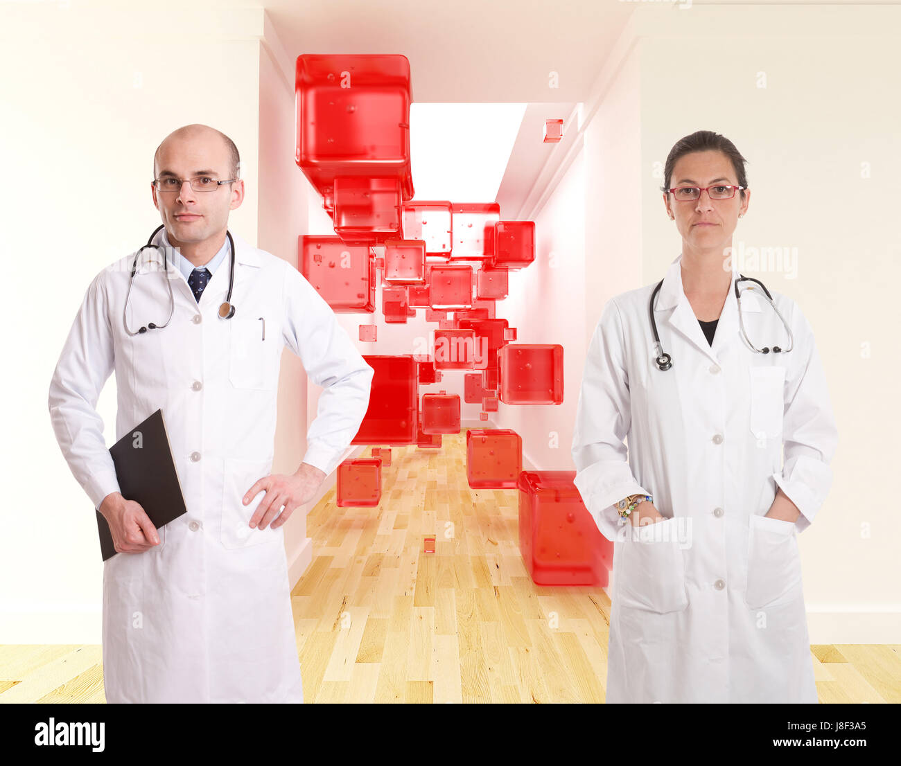 doctor, physician, medic, medical practicioner, woman, corridor, health ...