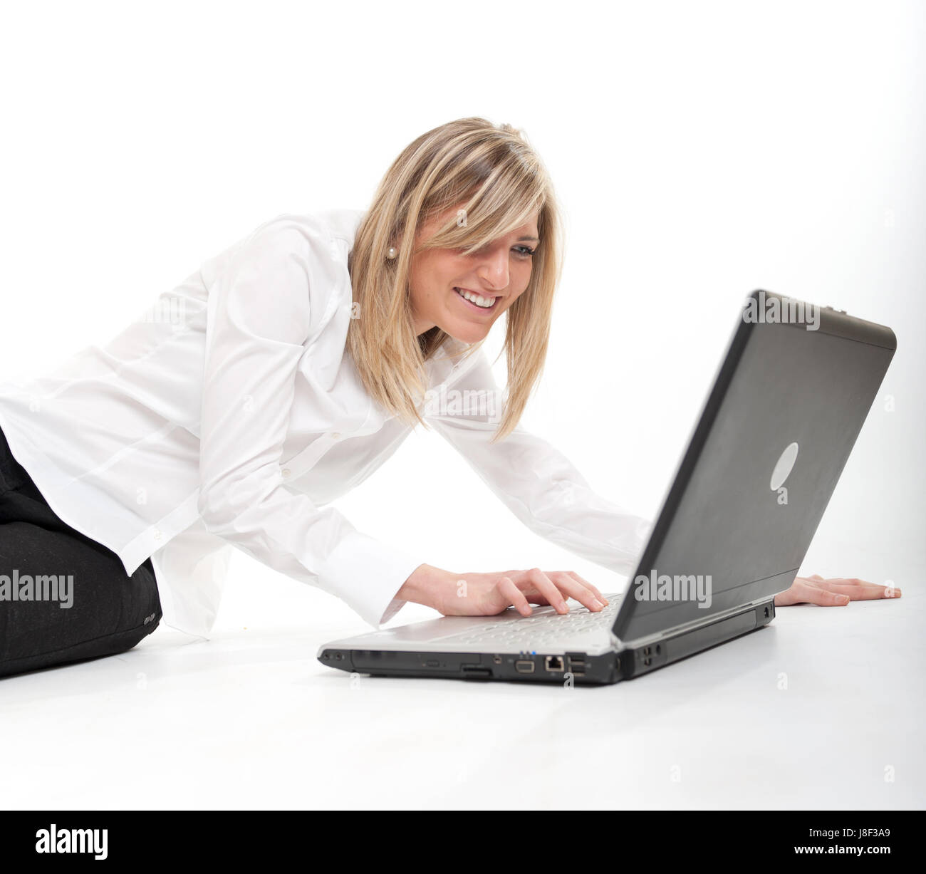 woman, laptop, notebook, computers, computer, laugh, laughs, laughing ...