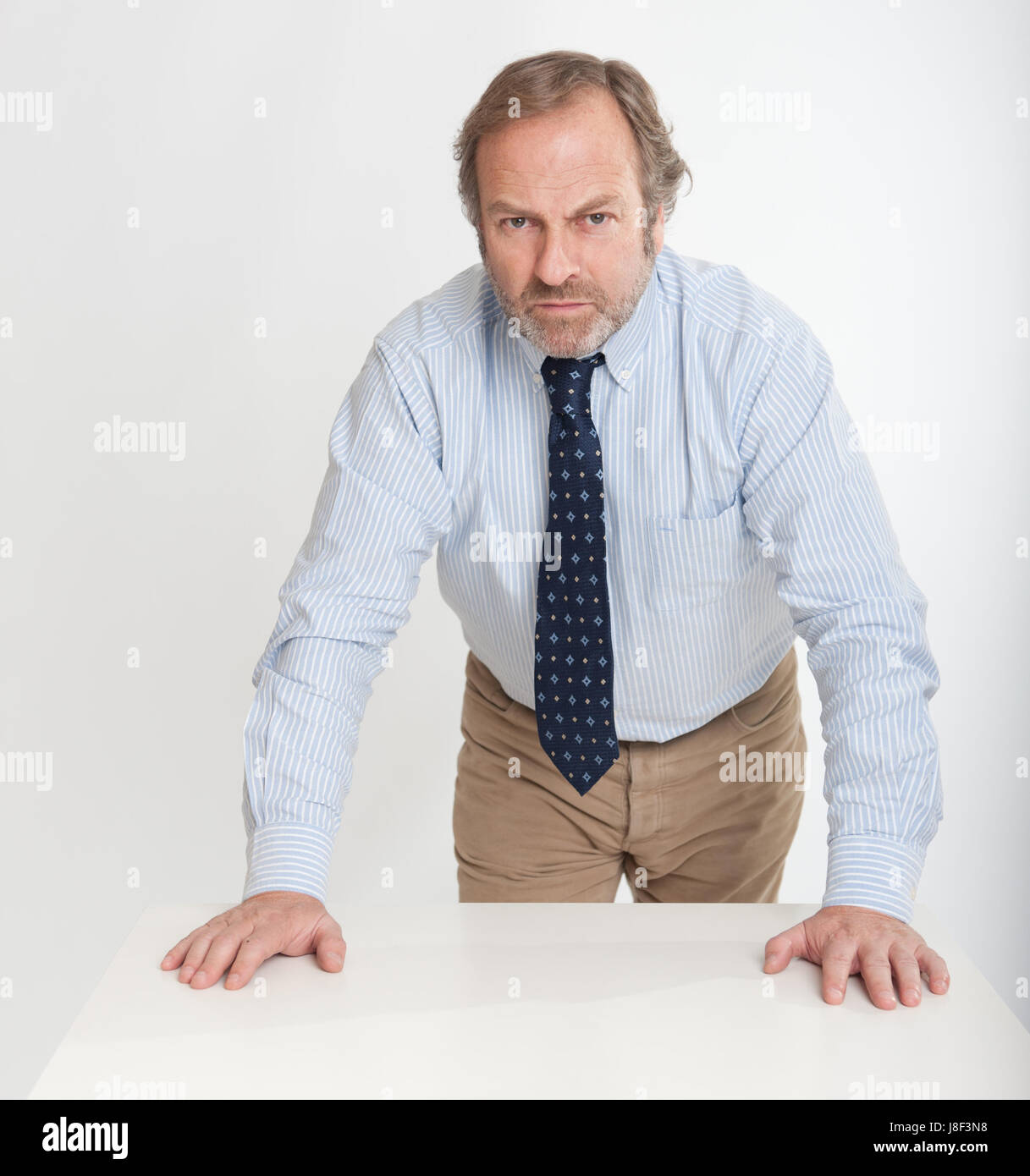 desk, portrait, blank, european, caucasian, standing, beard, leader ...