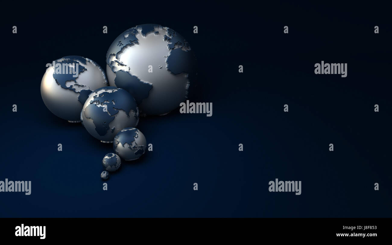blue, silver, six, size, country, globe, planet, earth, world ...