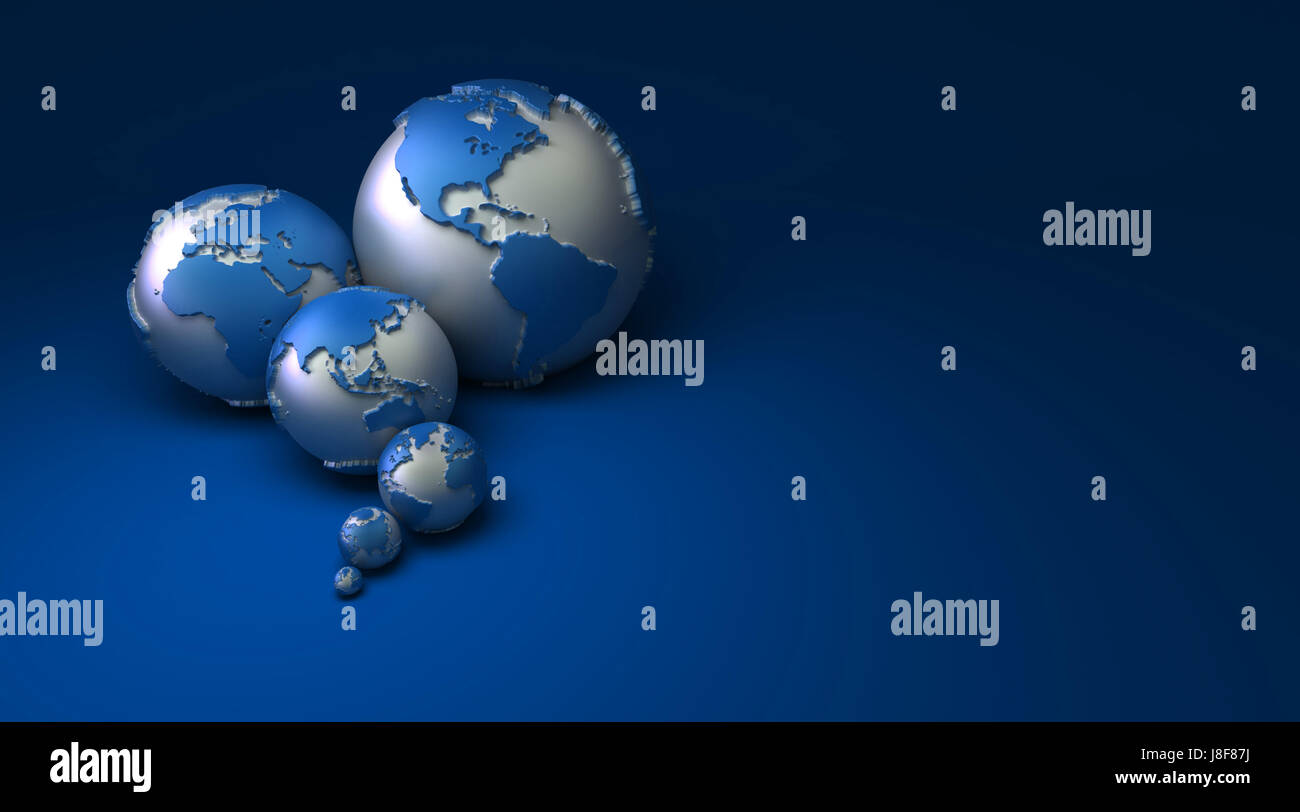blue, silver, six, size, country, globe, planet, earth, world ...