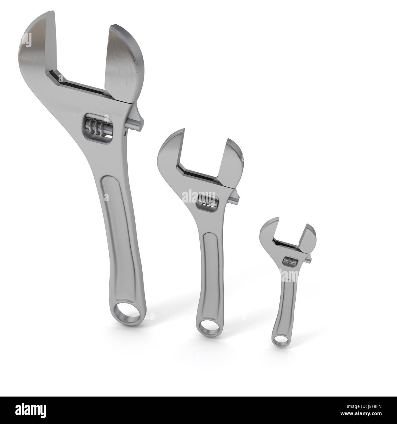 tool, repair, steel, three, rendering, fix, wrench, maintenance, group ...