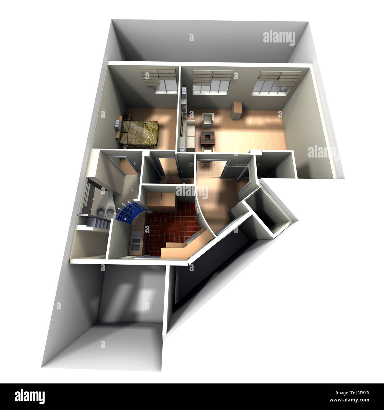 house, building, modern, modernity, new, interior, illustration, decor ...