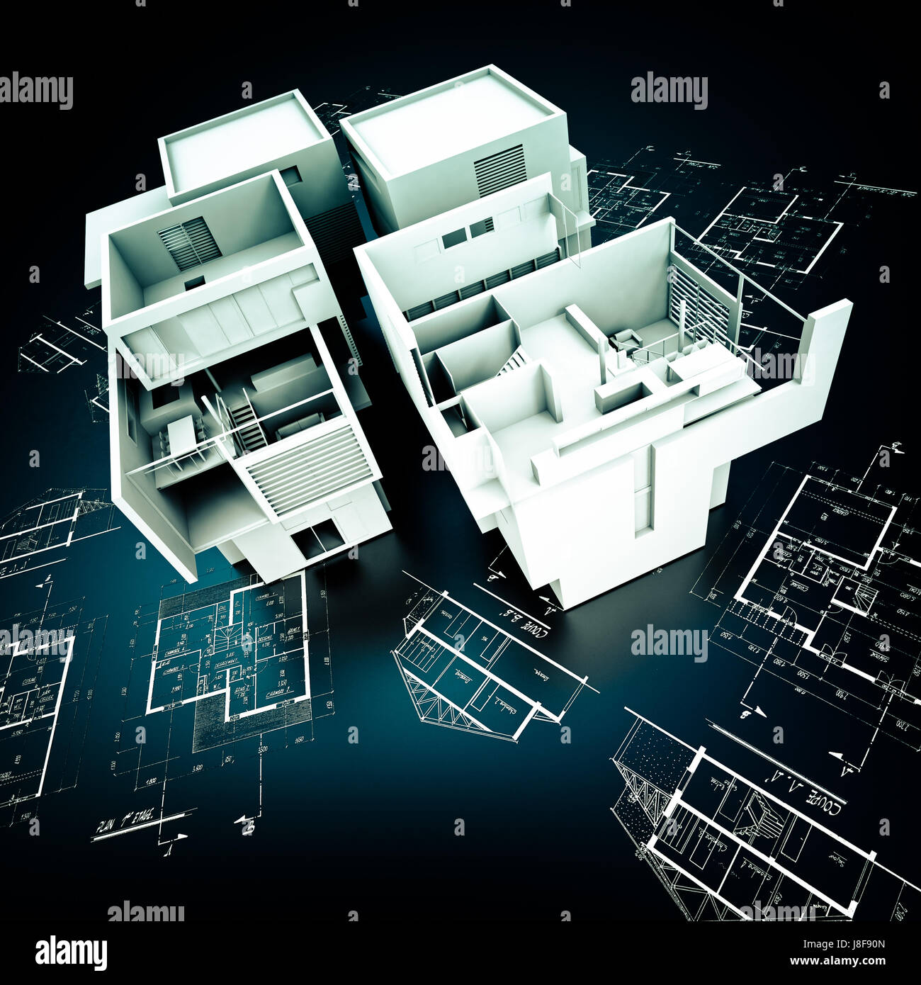 house, building, model, design, project, concept, plan, draft, modern ...