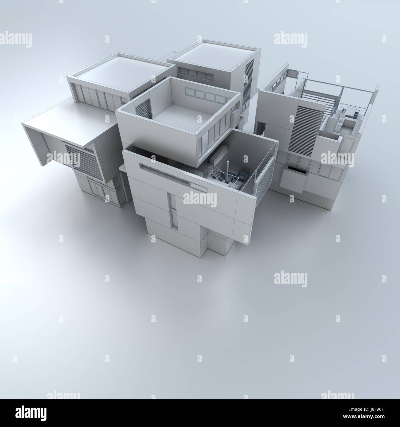 house, building, model, design, project, concept, plan, draft, modern ...