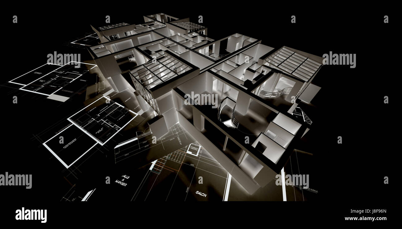 house, building, composition, model, design, project, concept, plan ...