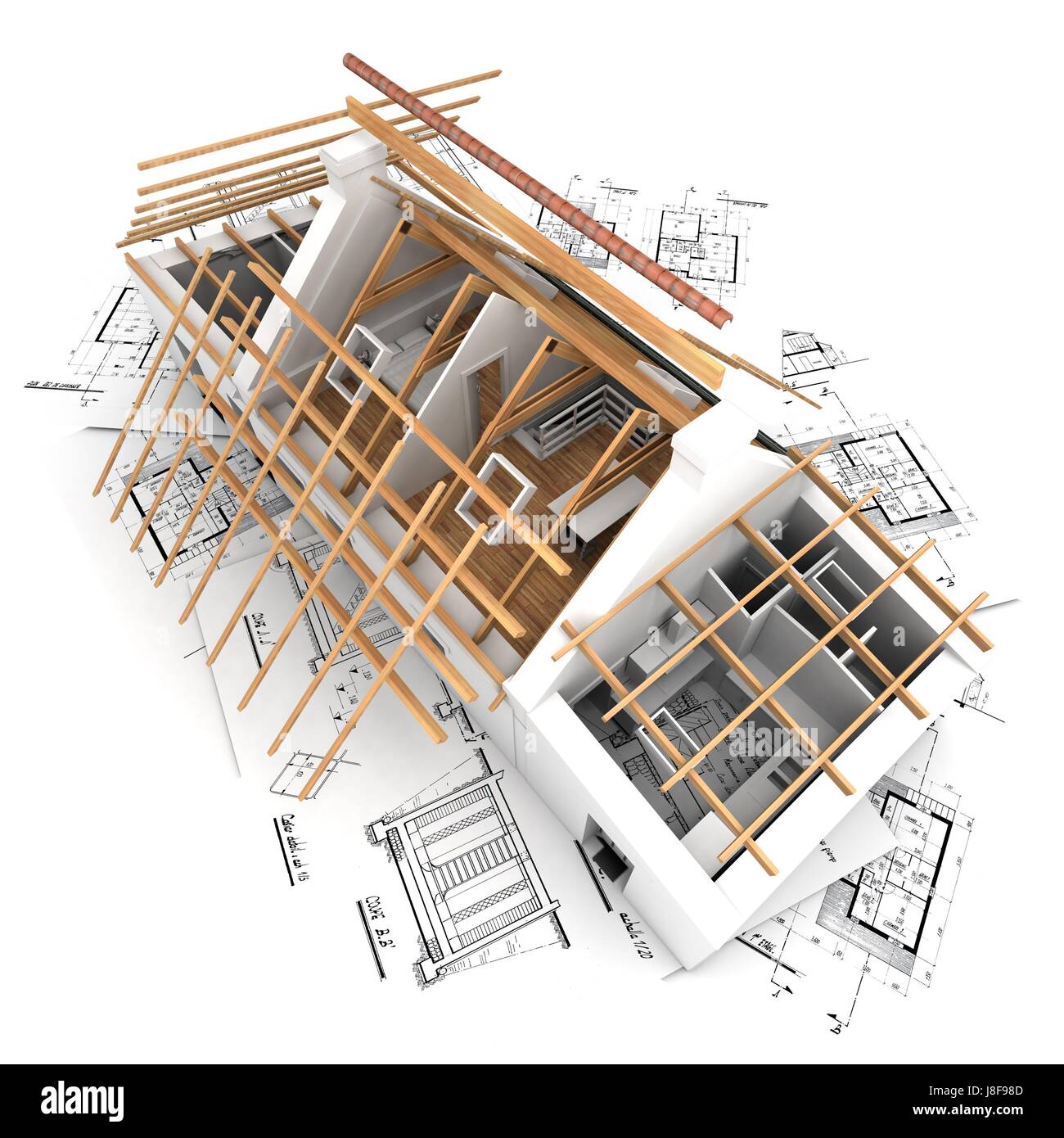 house, building, model, design, project, concept, plan, draft, black ...