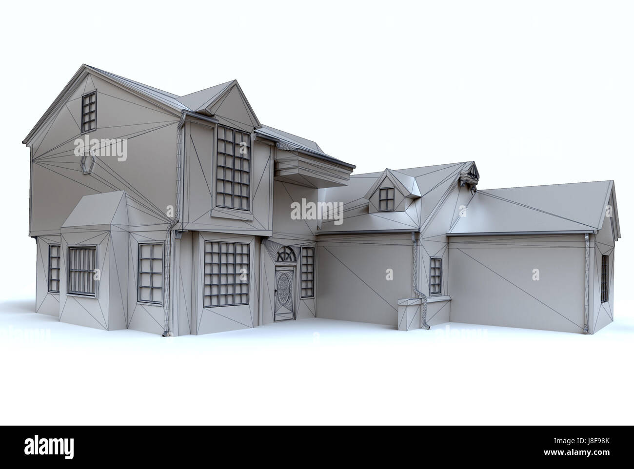 blue, house, building, model, design, project, concept, plan, draft ...