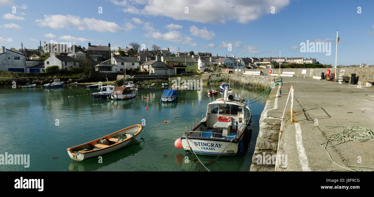 Cemaes Bay Harbour Stock Photo - Alamy