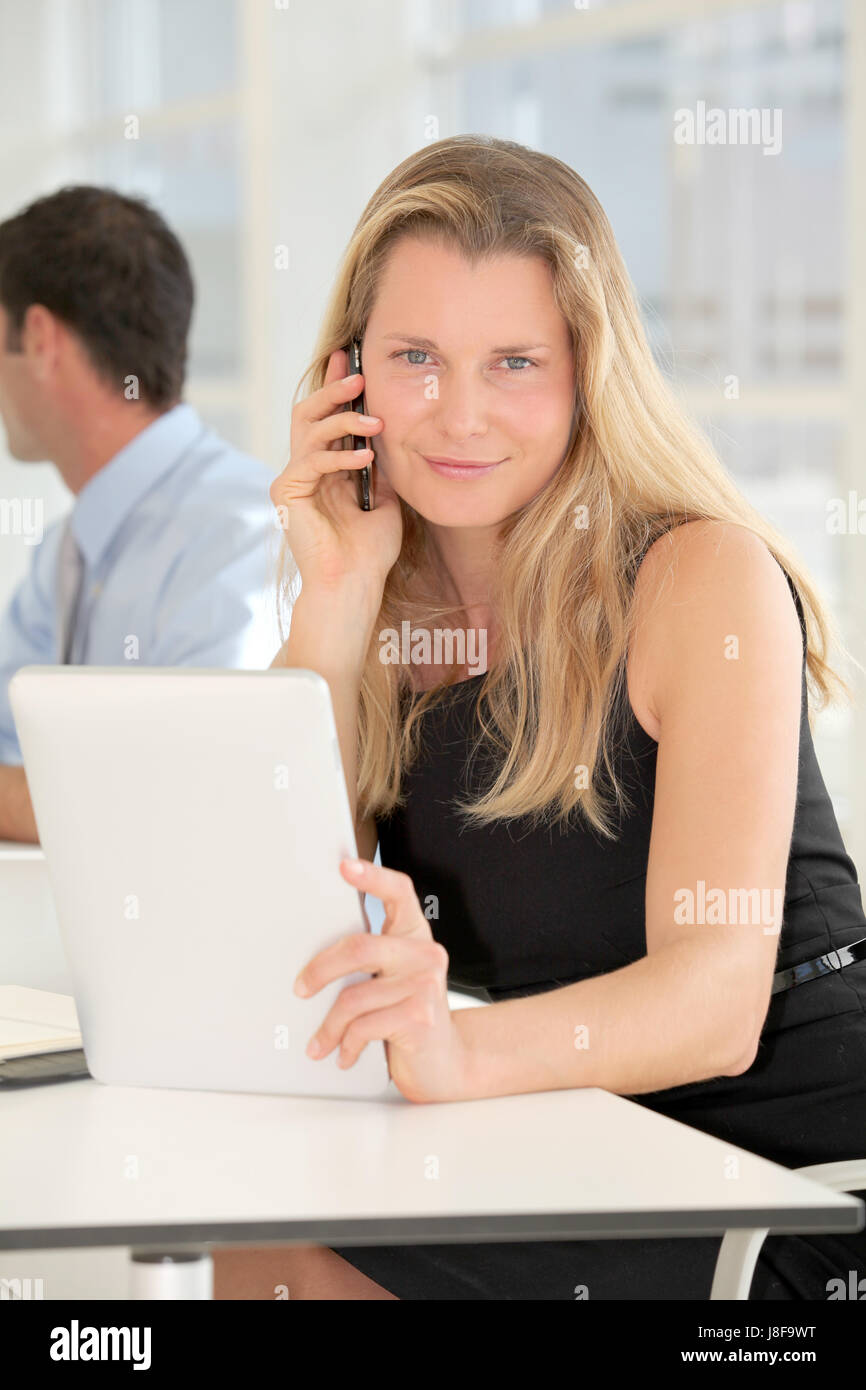 woman, office, beautiful, beauteously, nice, secretary, electronics ...