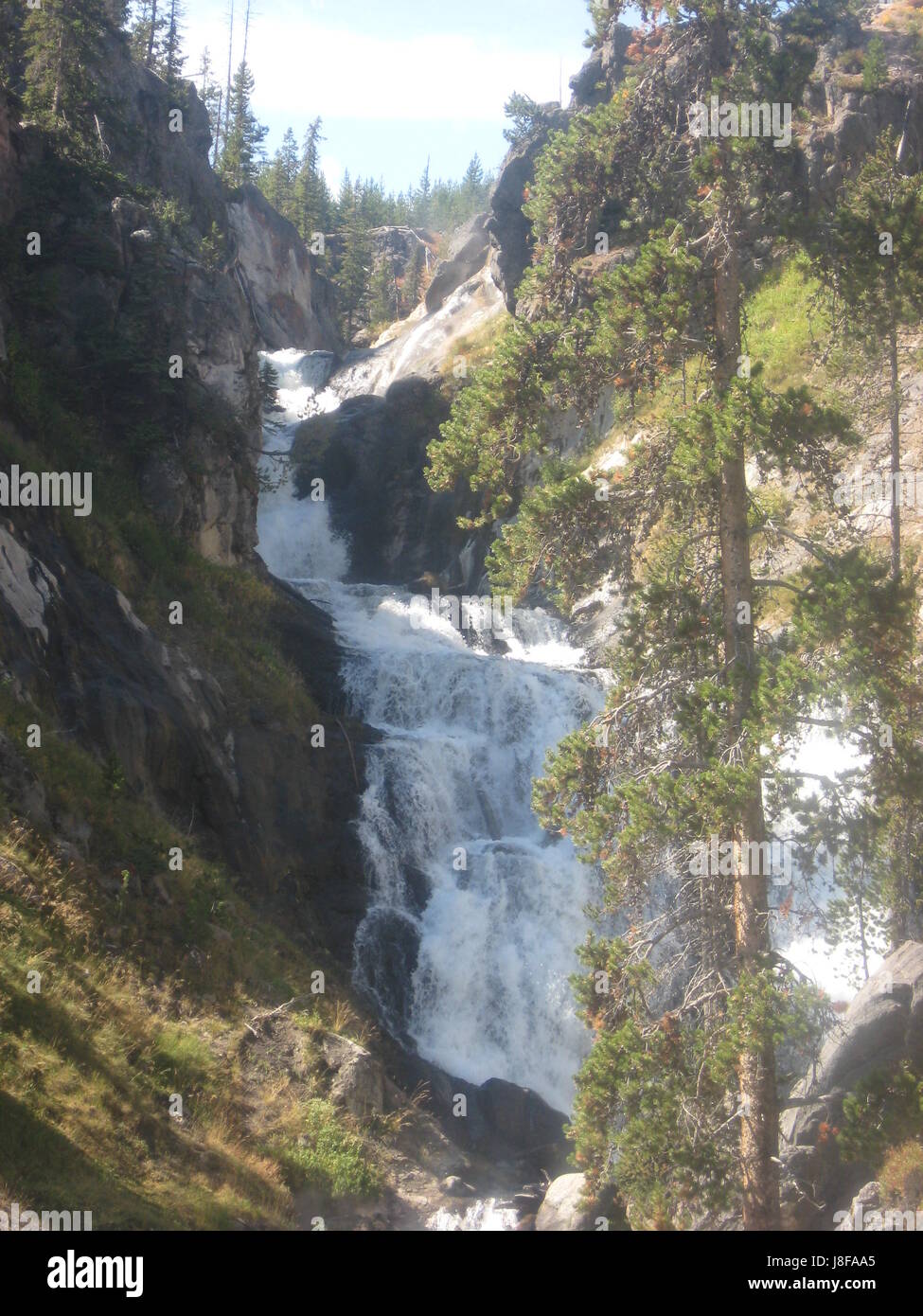 Yellowstone waterfall hike hi-res stock photography and images - Alamy