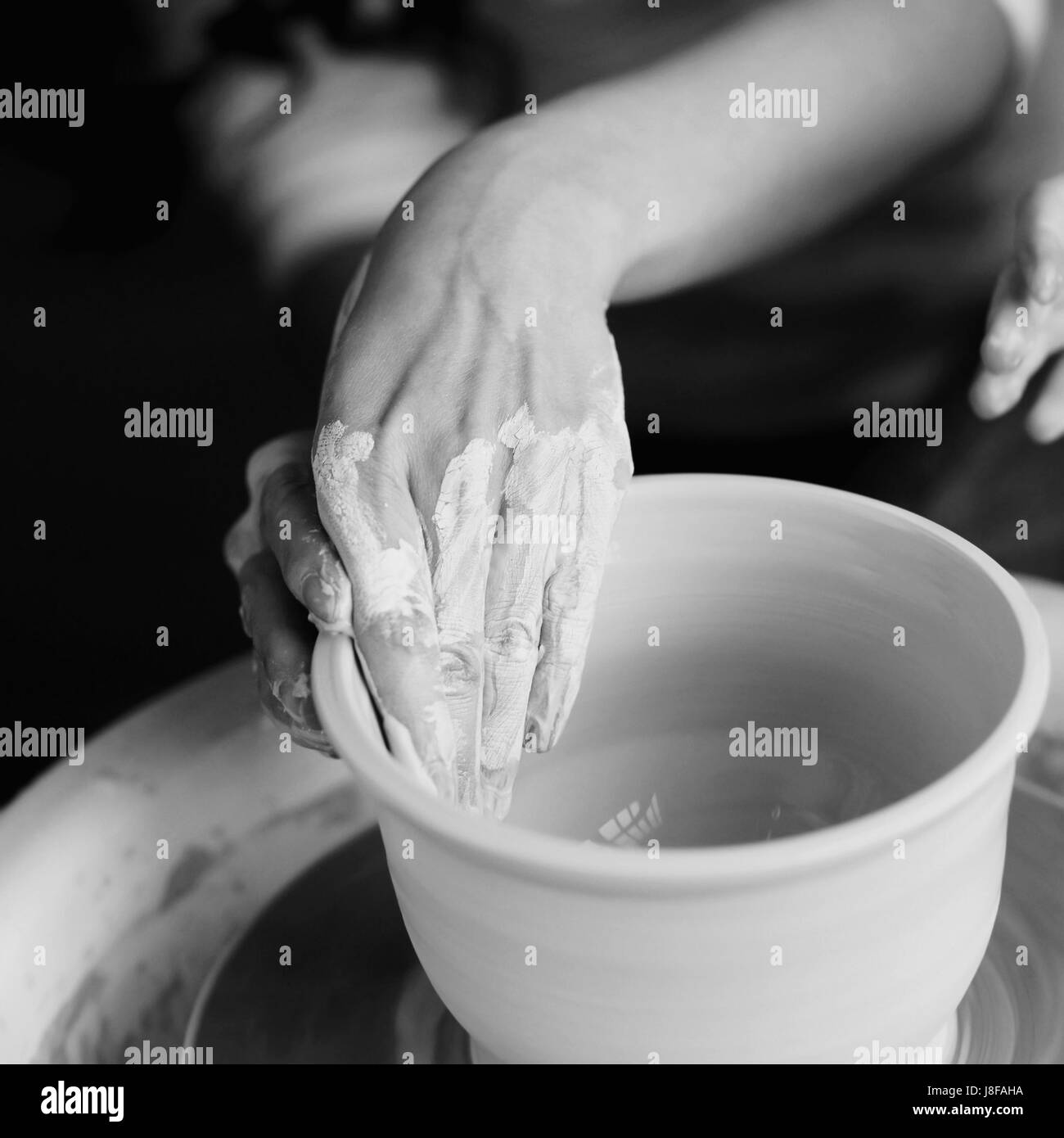 His own hands Black and White Stock Photos & Images - Alamy