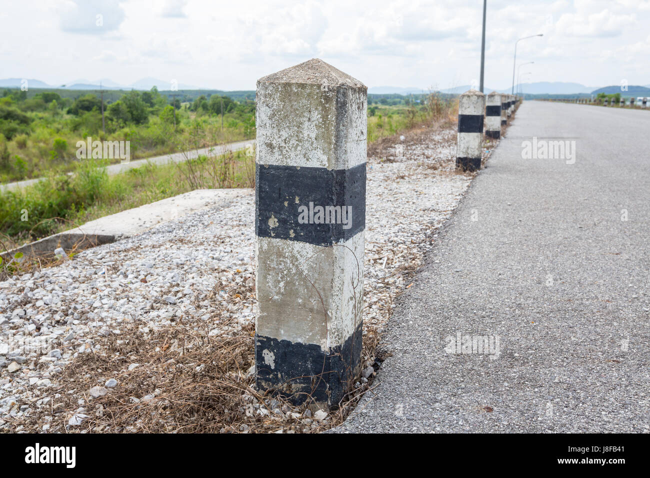 The main pillars Road, accident prevention Stock Photo - Alamy