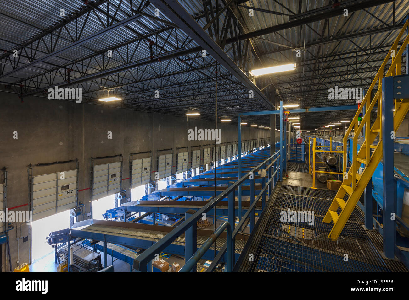 Interior of distribution warehouse Stock Photo - Alamy