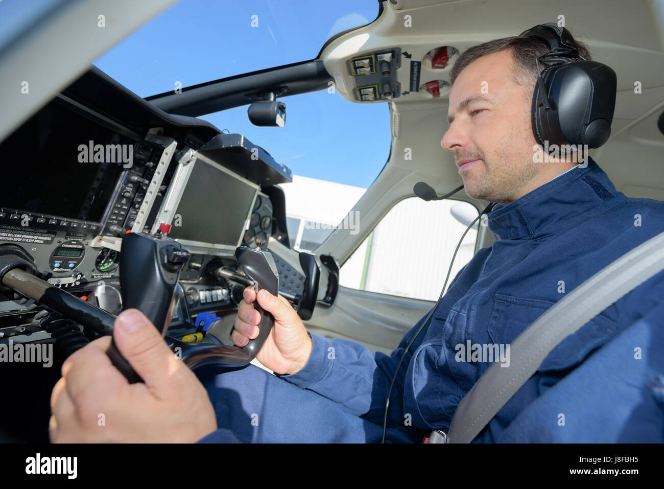 flying a small engine plane Stock Photo - Alamy