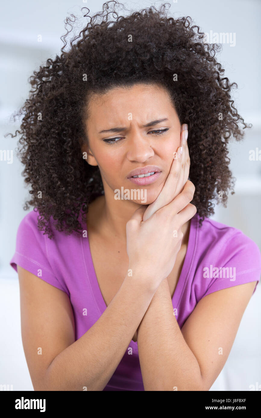woman having a toothache Stock Photo - Alamy