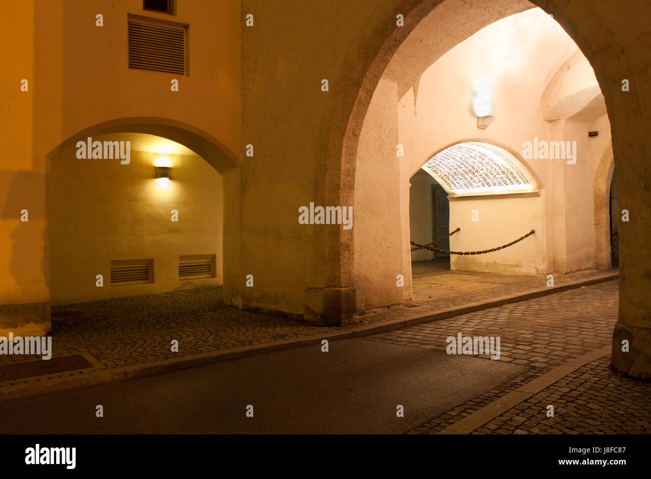 historical, night, nighttime, castle gate, masonry, world cultural ...