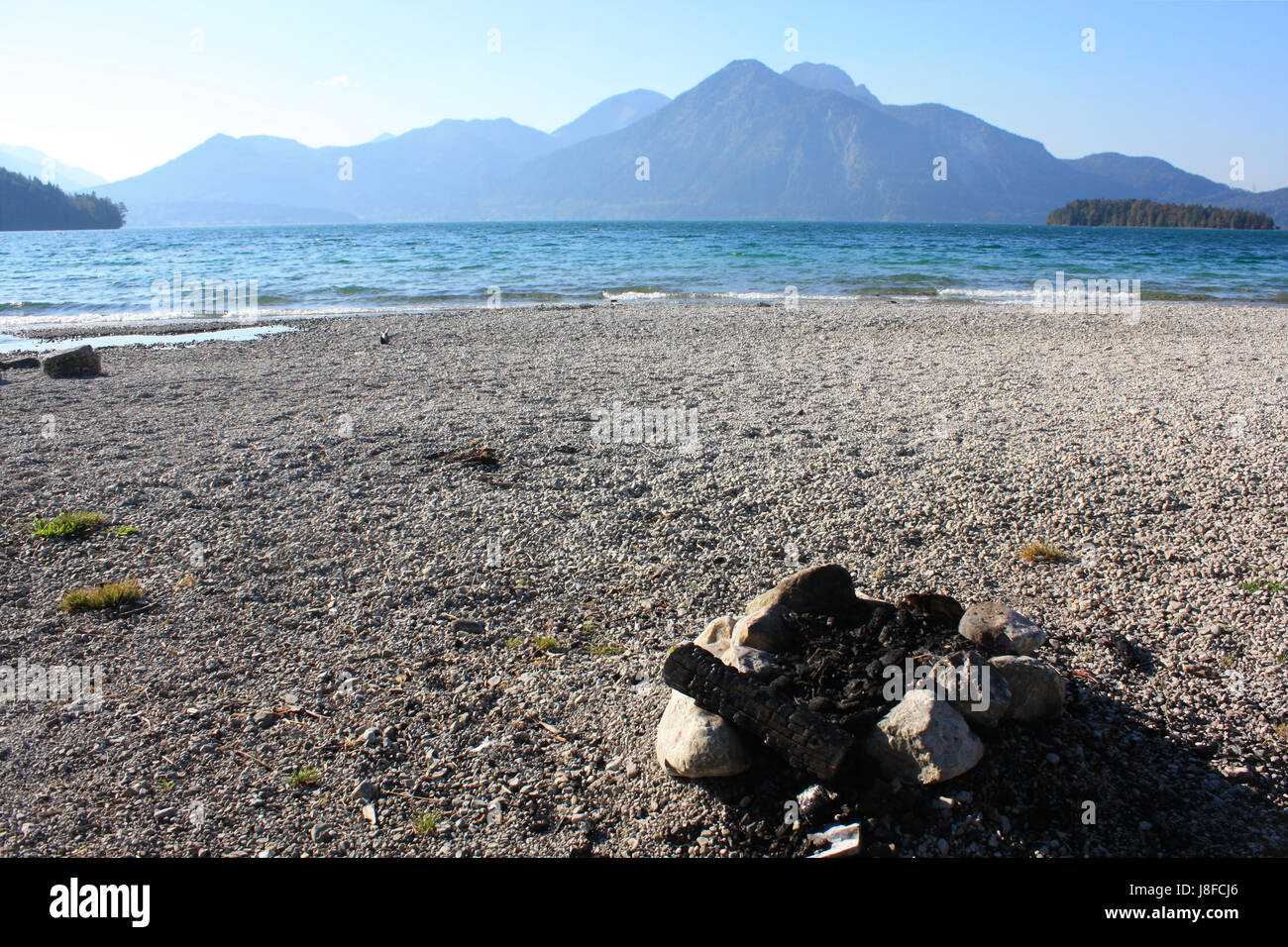 rowing boat, fall, autumn, tree, trees, mountains, deciduous tree ...