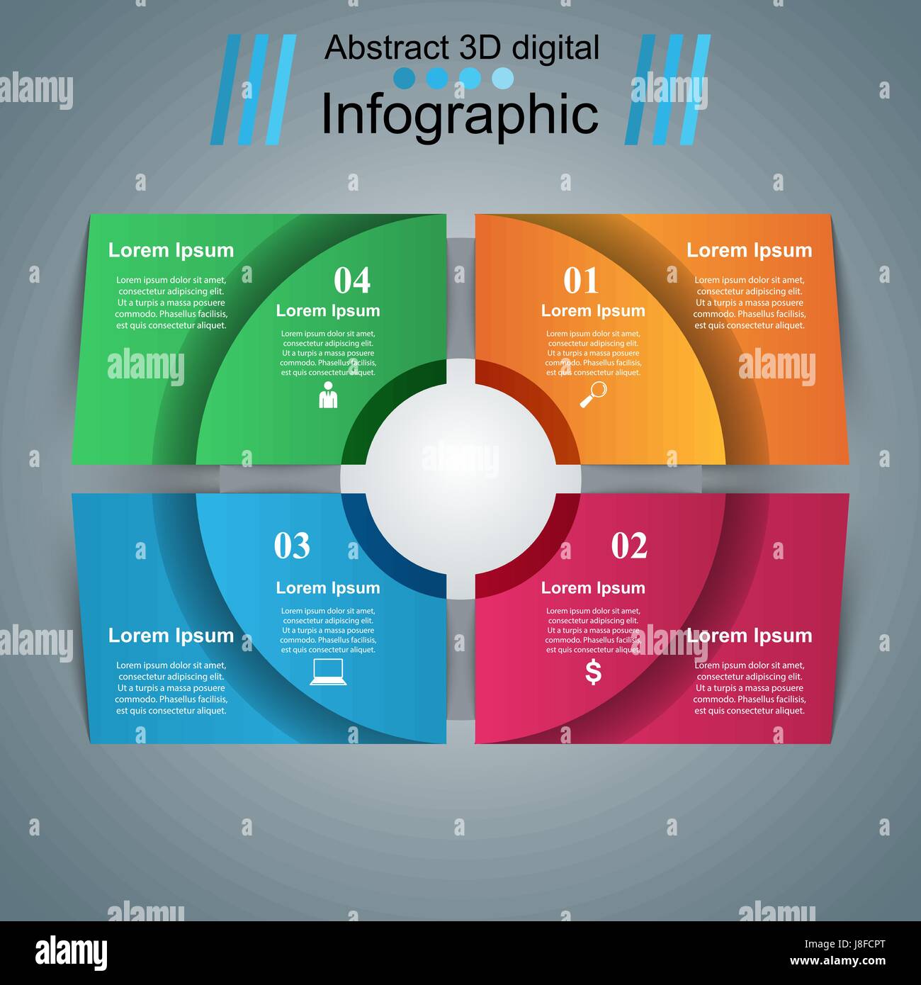 Abstract 3D digital illustration Infographic Stock Vector Image & Art ...