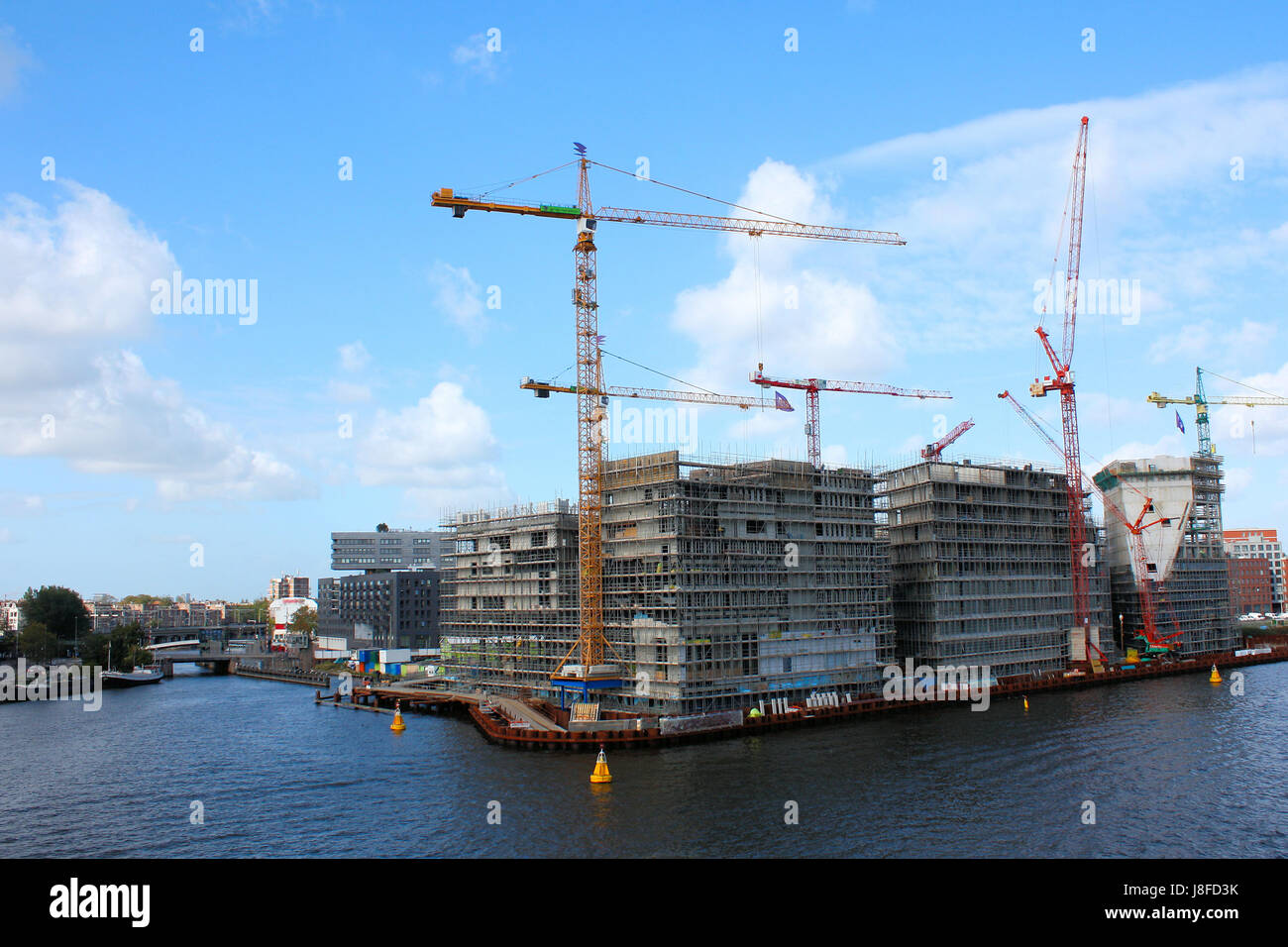 netherlands, scaffold, scaffolding, amsterdam, building, crane ...
