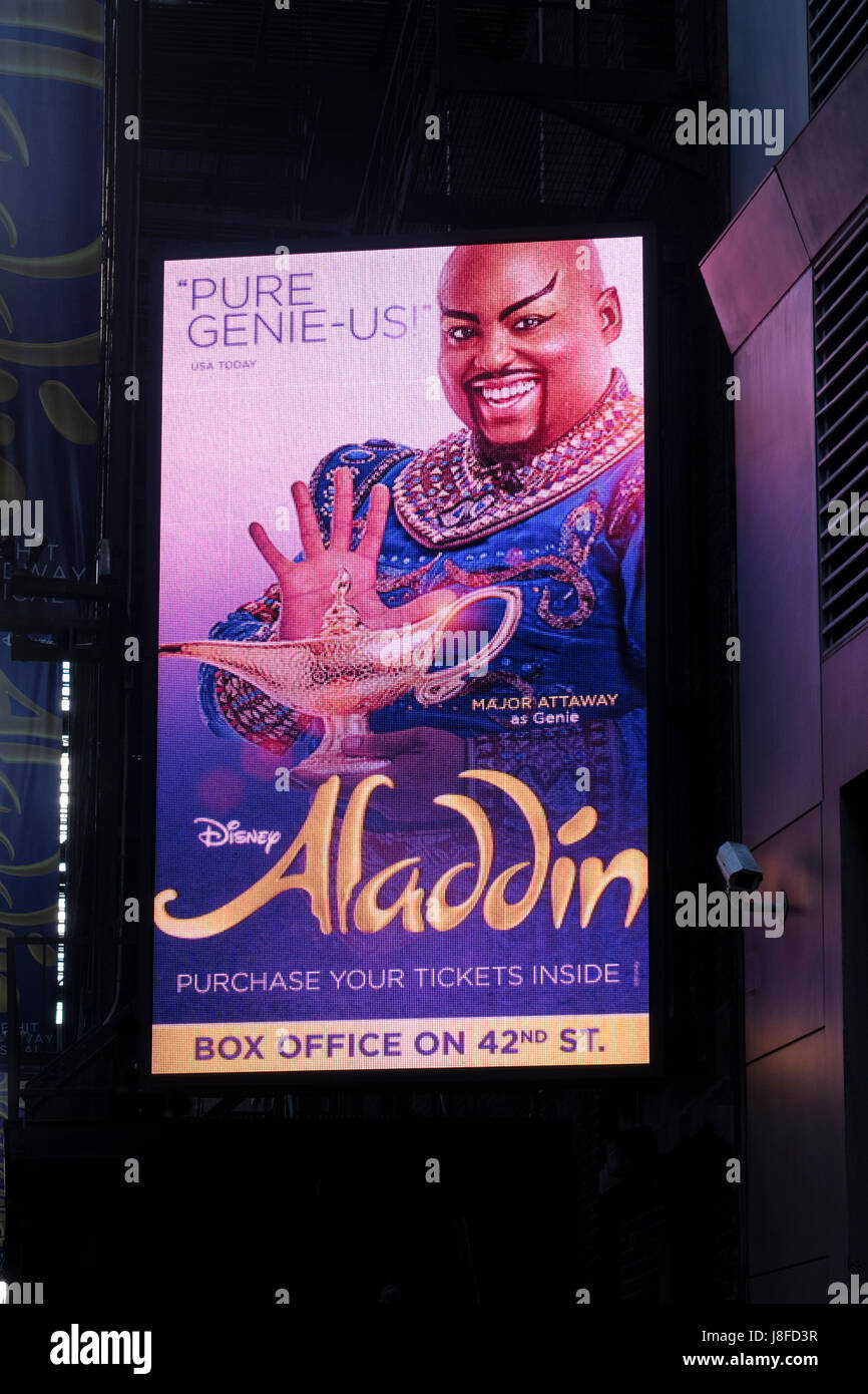 Aladdin the Broadway Musical, a Disney production at the New Amsterdam ...