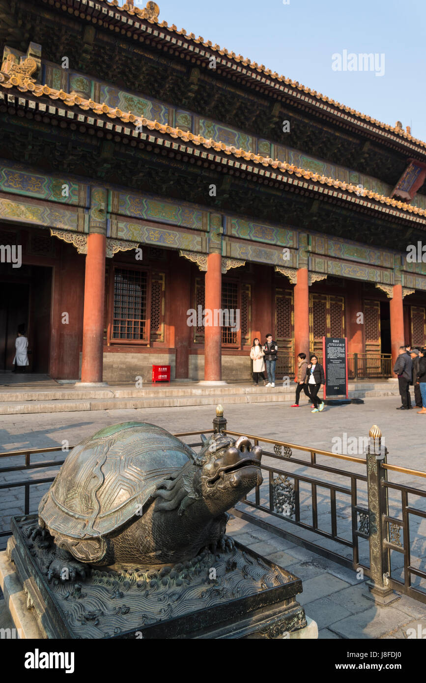 Tortoise is a symbol of longevity in front of Palace of Heavenly Purity ...