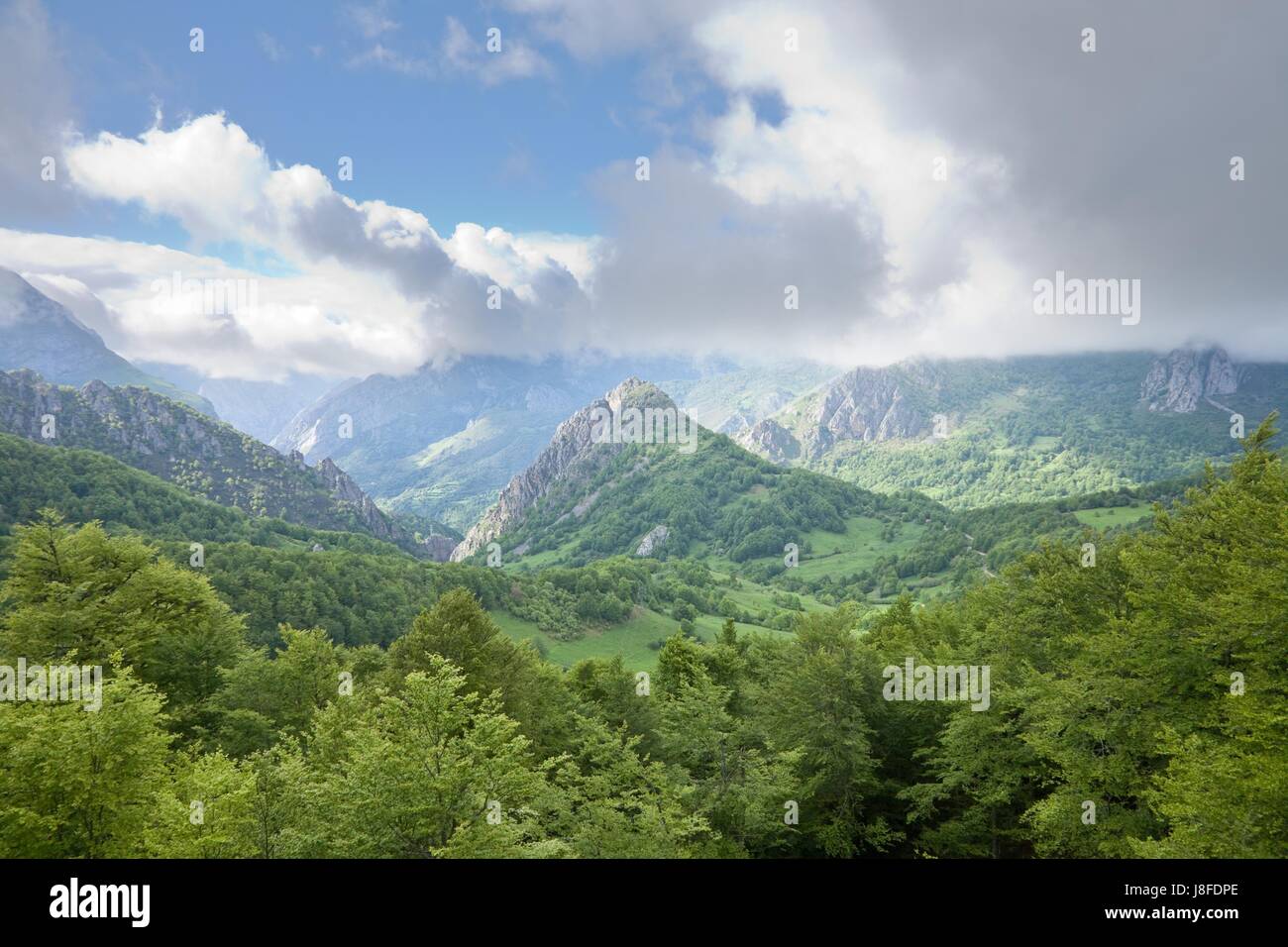 cloud, spain, valley, landscape, scenery, countryside, nature, mountain ...