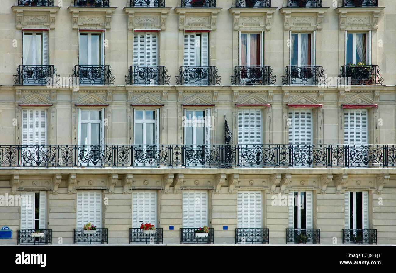 stone, window, porthole, dormer window, pane, balcony, paris, france ...