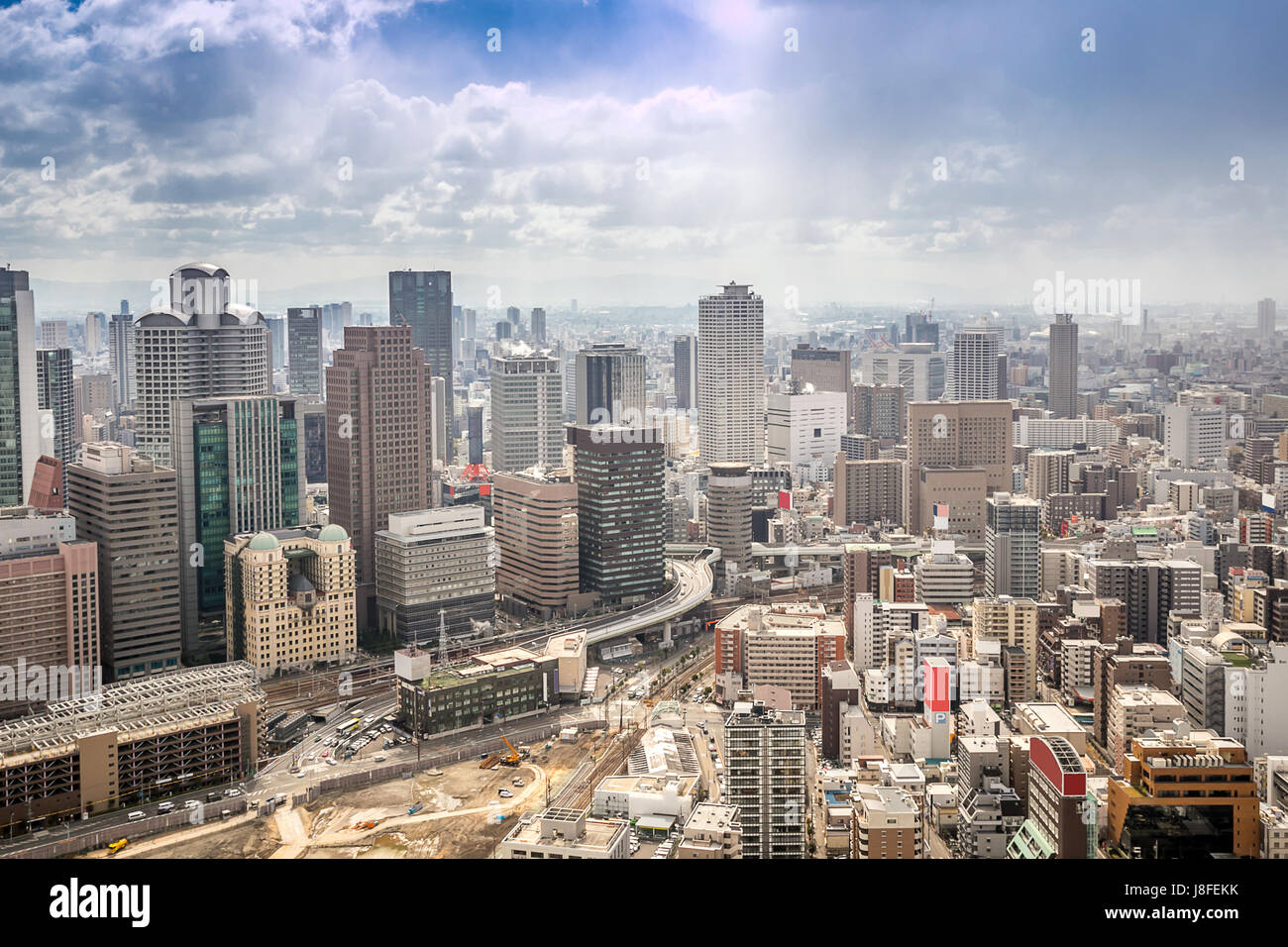 Aerial view of Osaka skyline building Cityscape Japan Stock Photo - Alamy