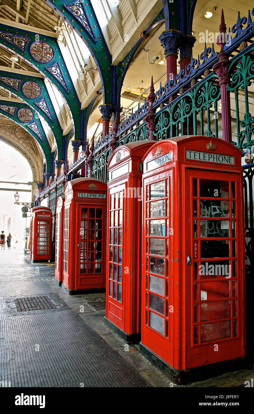 The Red Phones Boxes Stock Photo - Alamy