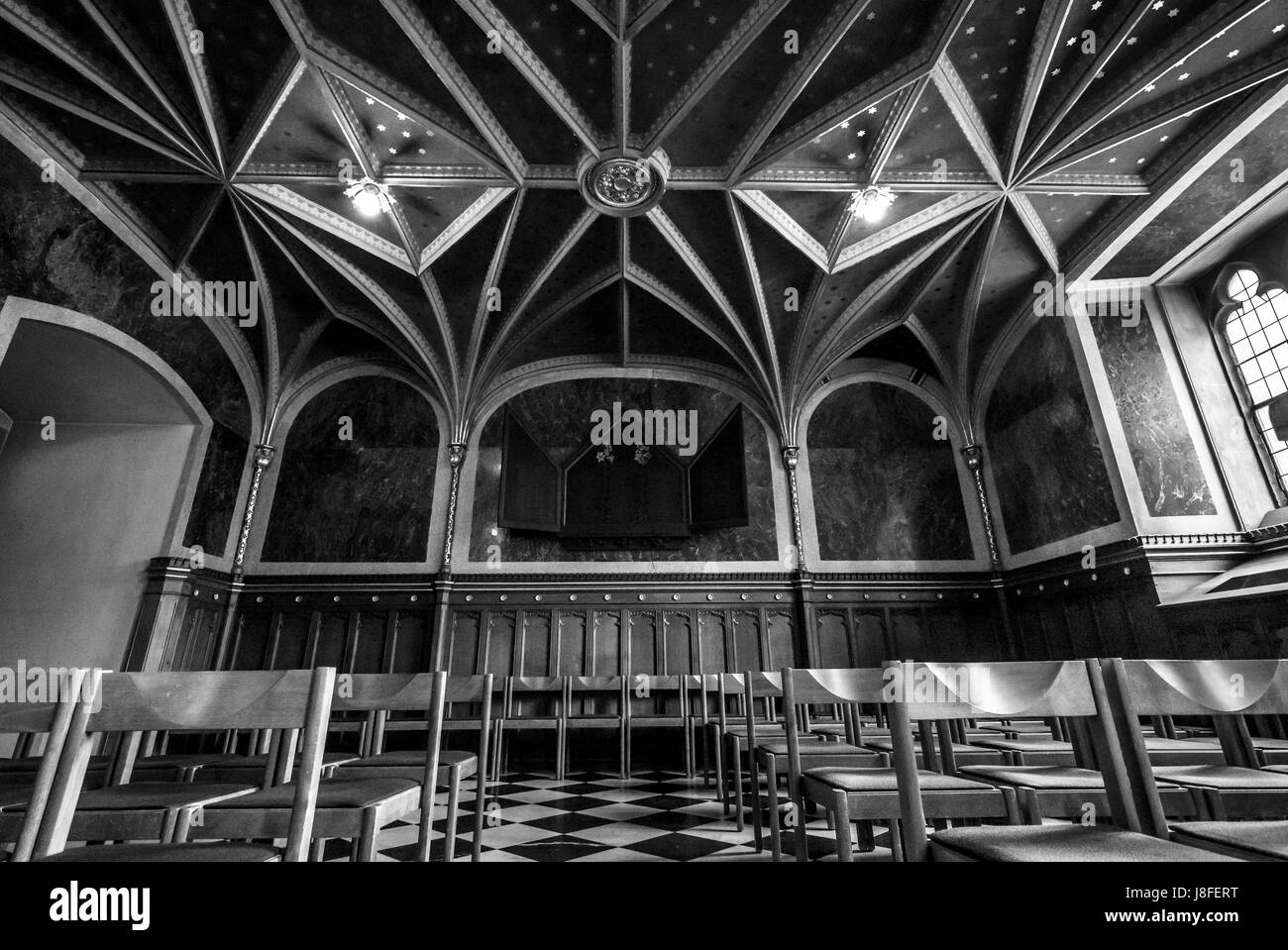 Interior of castle church of the Old Castle (10th century). Stuttgart ...