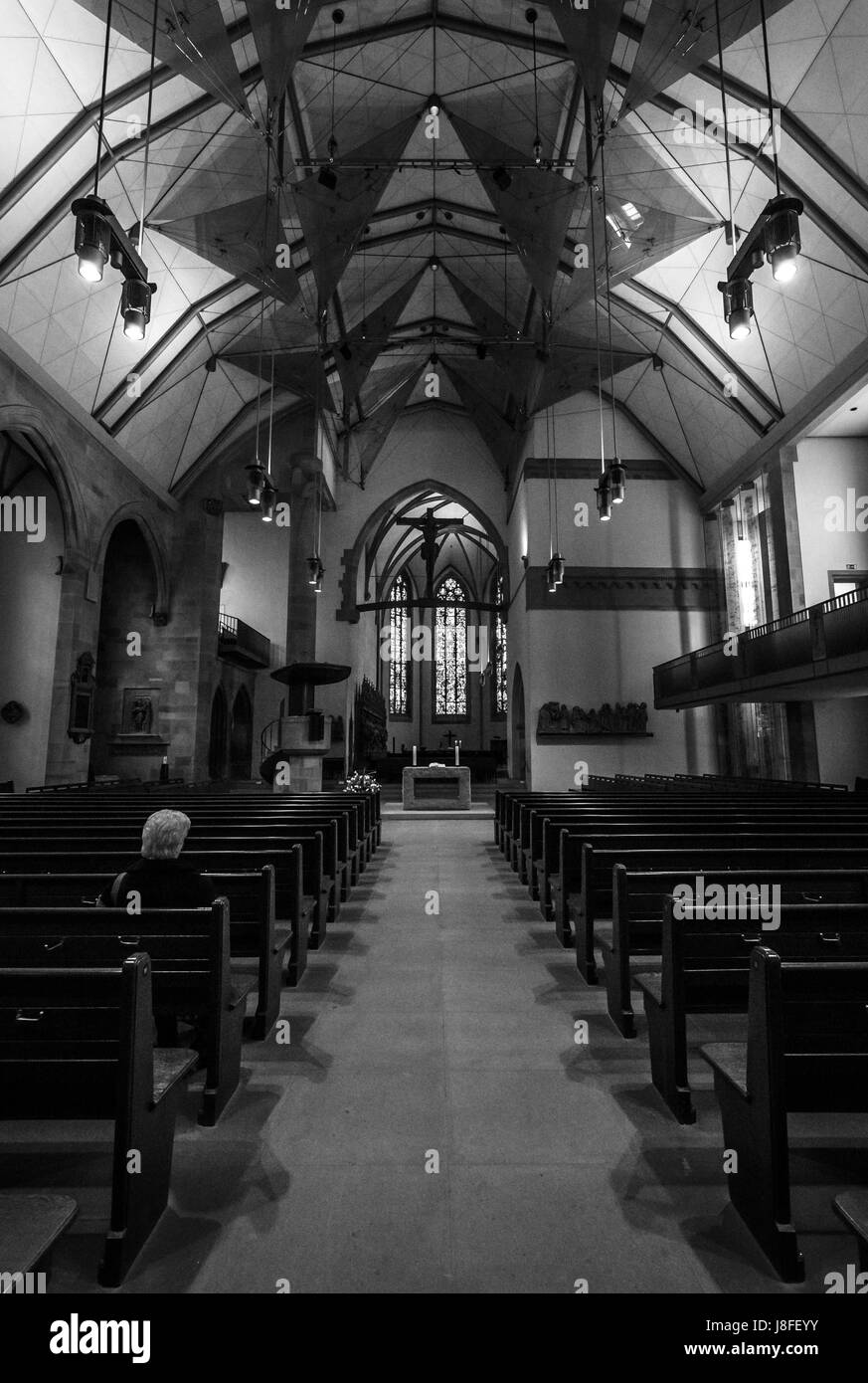 Interior church collegiate Black and White Stock Photos & Images - Alamy