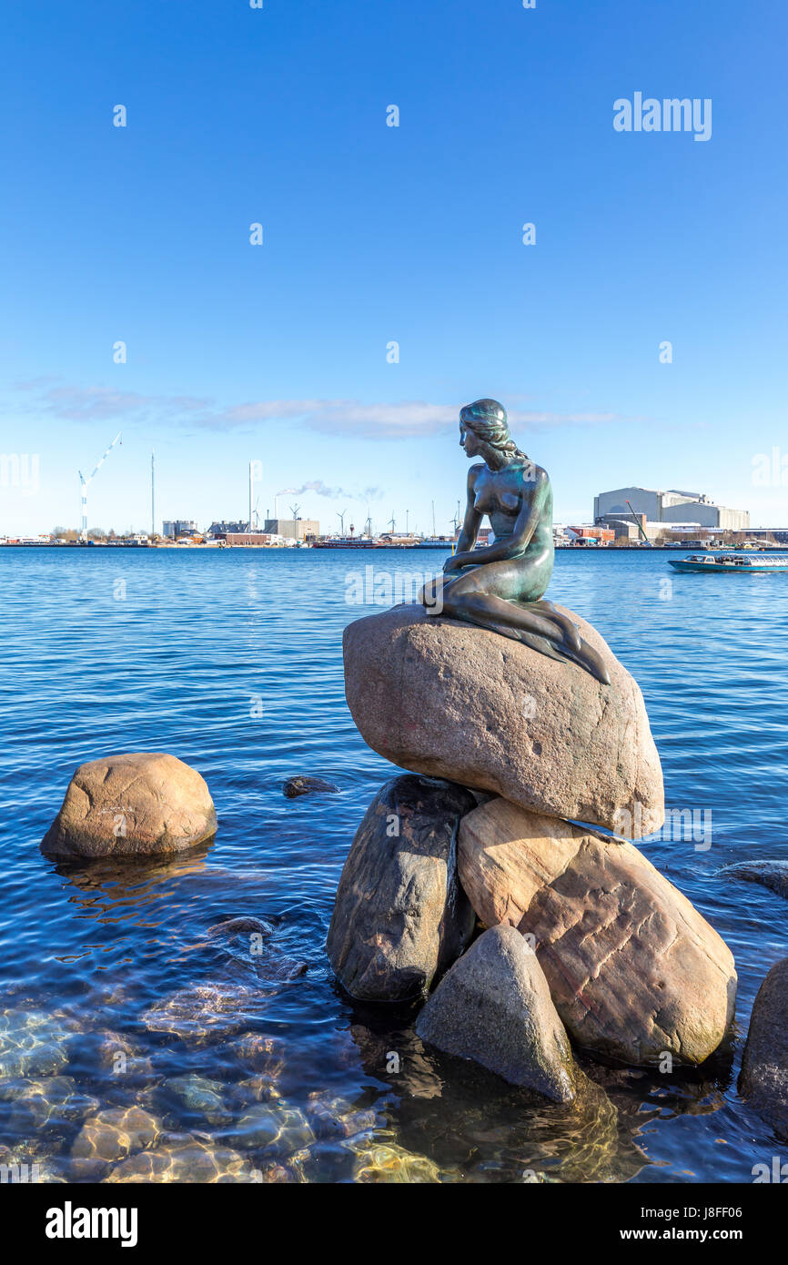 View of the Little mermaid statue in Copenhagen Denmark Stock Photo - Alamy