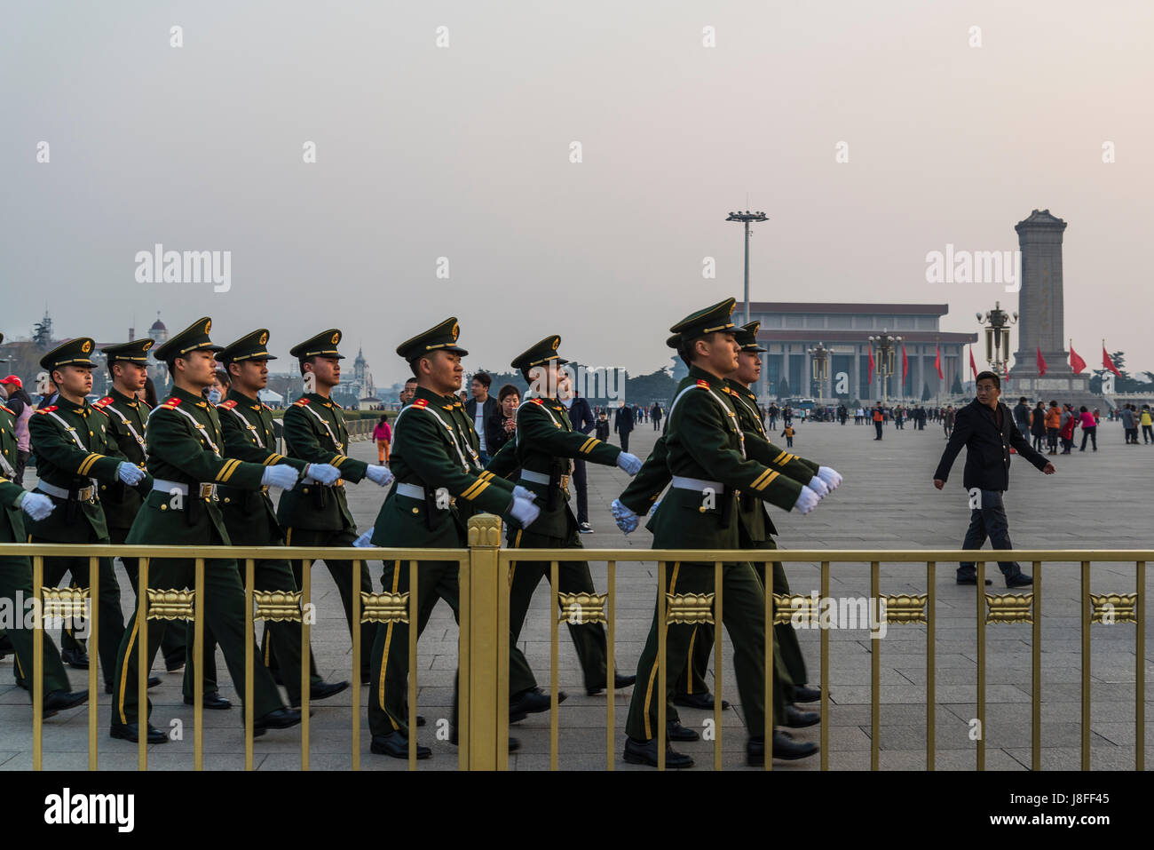 Soldiers marching, Tiananmen Square, Beijing, China Stock Photo - Alamy