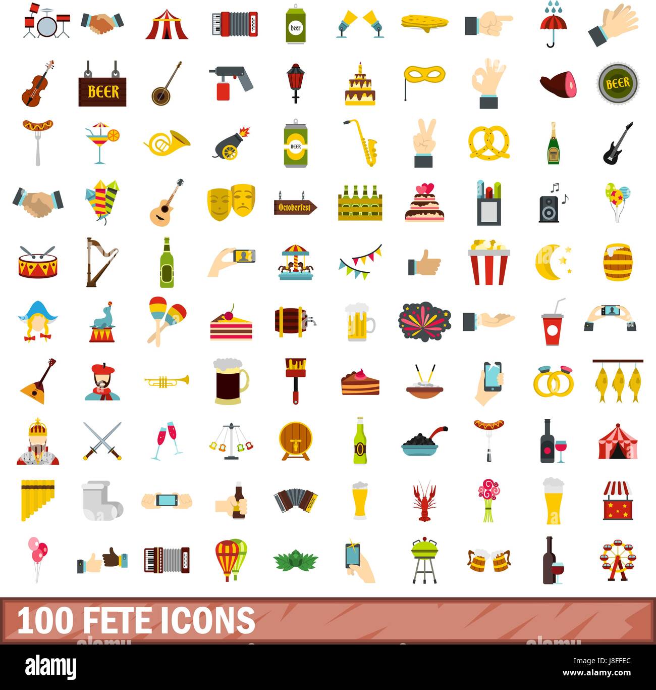 100 fete icons set, flat style Stock Vector Image & Art - Alamy 100 fete icons set, flat style Stock Vector Image & Art - Alamy