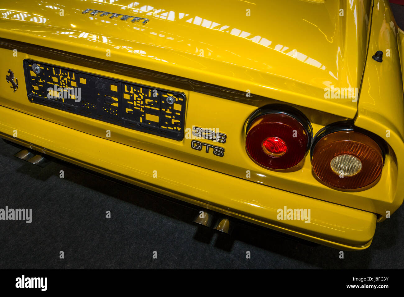 STUTTGART, GERMANY - MARCH 04, 2017: Fragment of sports car Ferrari 328 ...