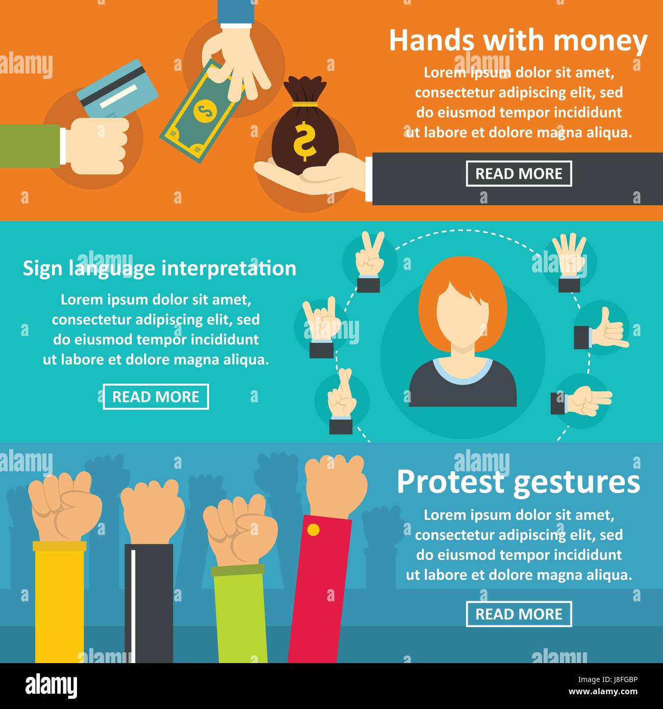 Hand sign interpretation Stock Vector Images - Alamy