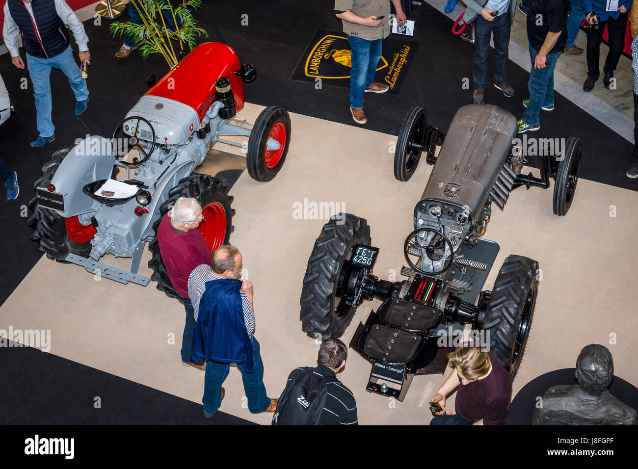 STUTTGART, GERMANY - MARCH 04, 2017: Tractors Lamborghini. View from ...