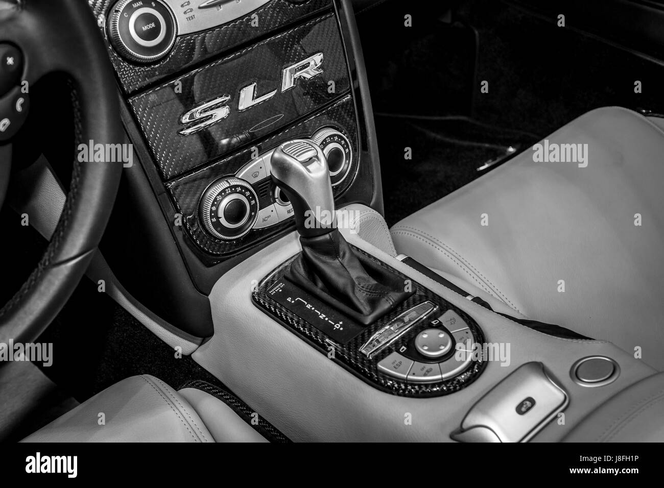 STUTTGART, GERMANY - MARCH 04, 2017: Interior of the Mercedes-Benz SLR ...