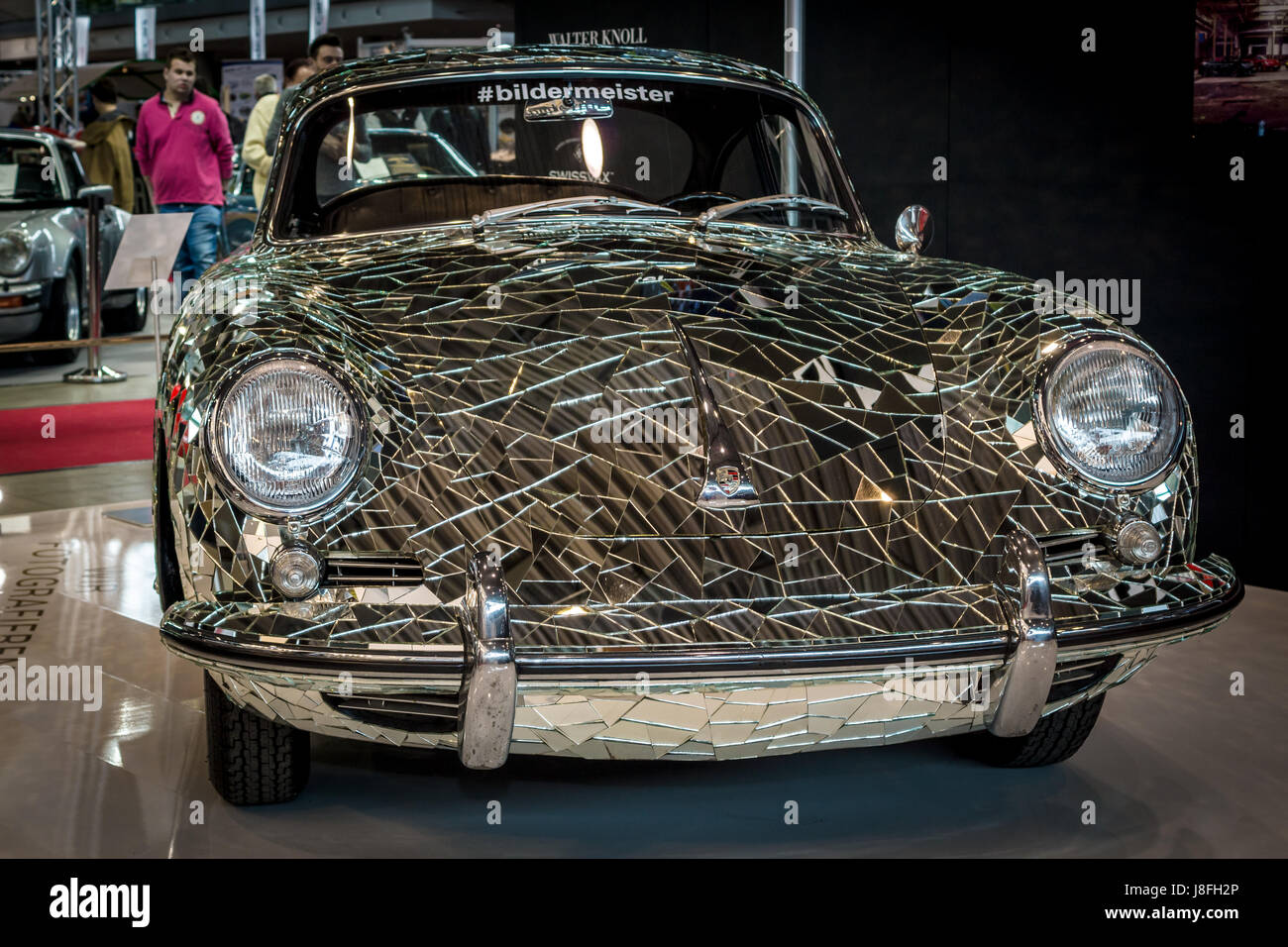 STUTTGART, GERMANY - MARCH 04, 2017: Art installation "Mirror car ...