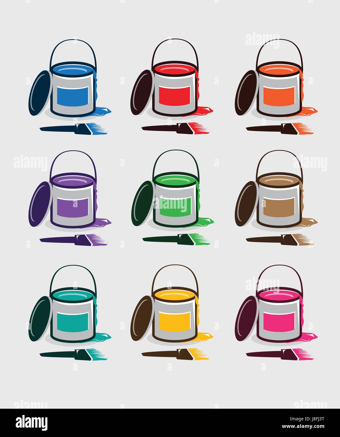 Painter buckets Stock Vector Images - Alamy