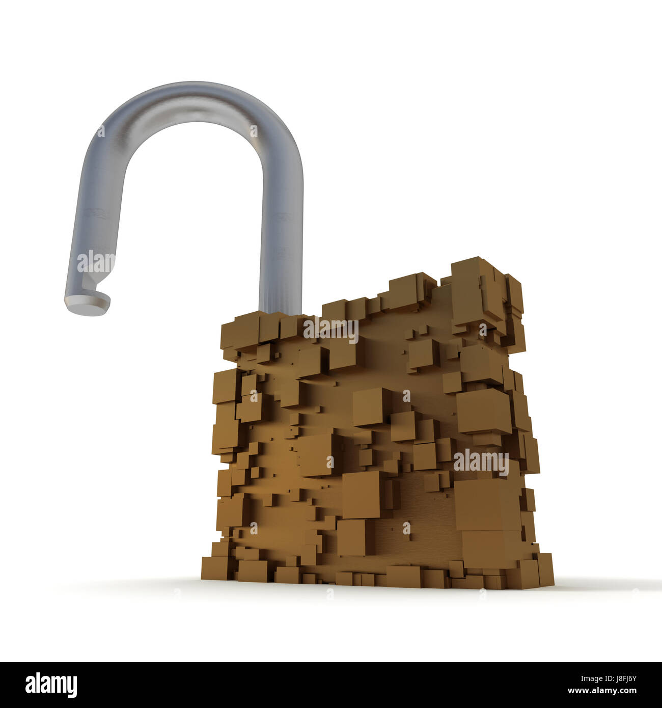 lock, object, isolated, iron, golden, steel, metal, open, unlock ...