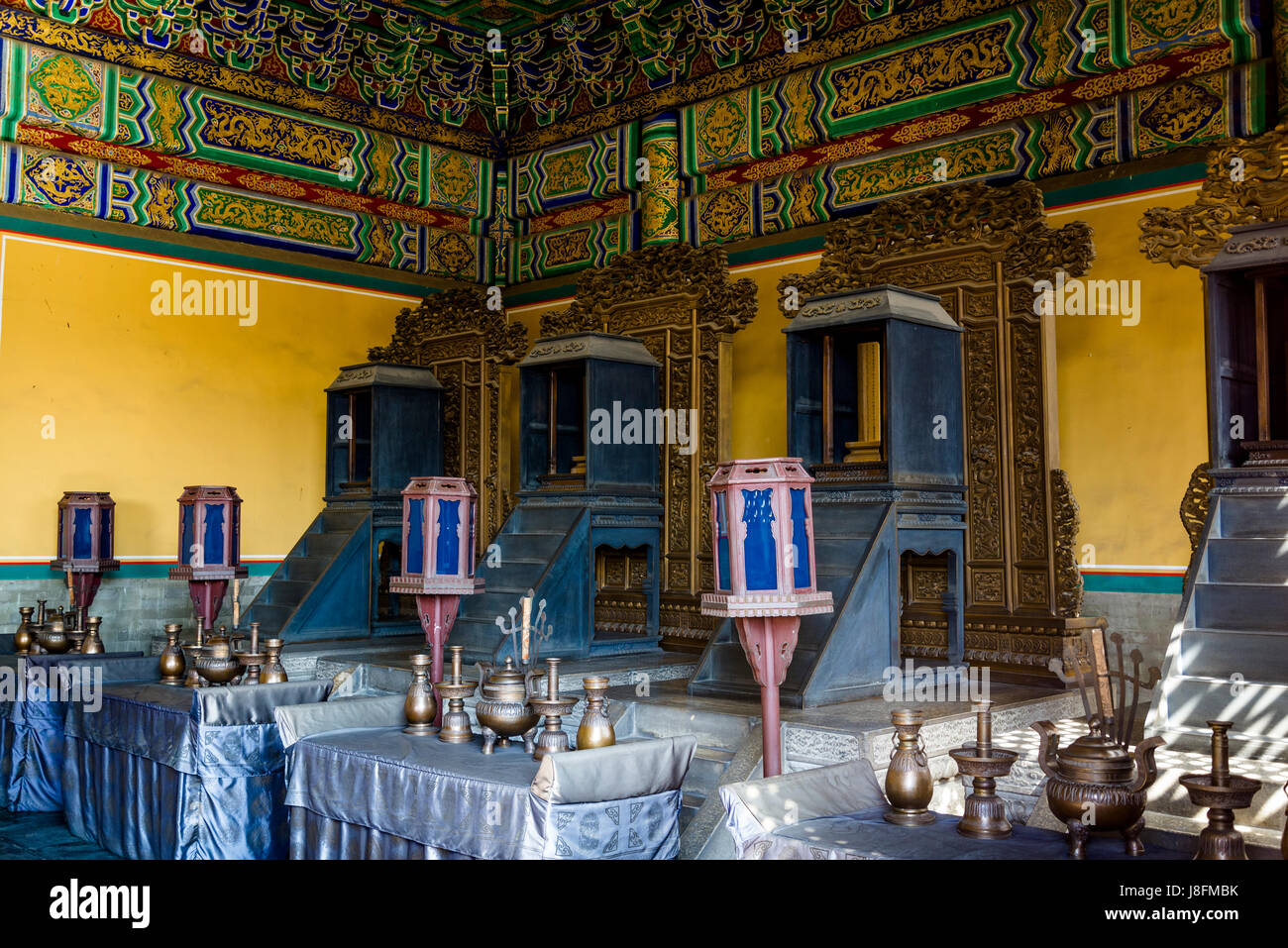 Altar with ritualistic utensils, Imperial Hall of Heaven, the Heavenly ...