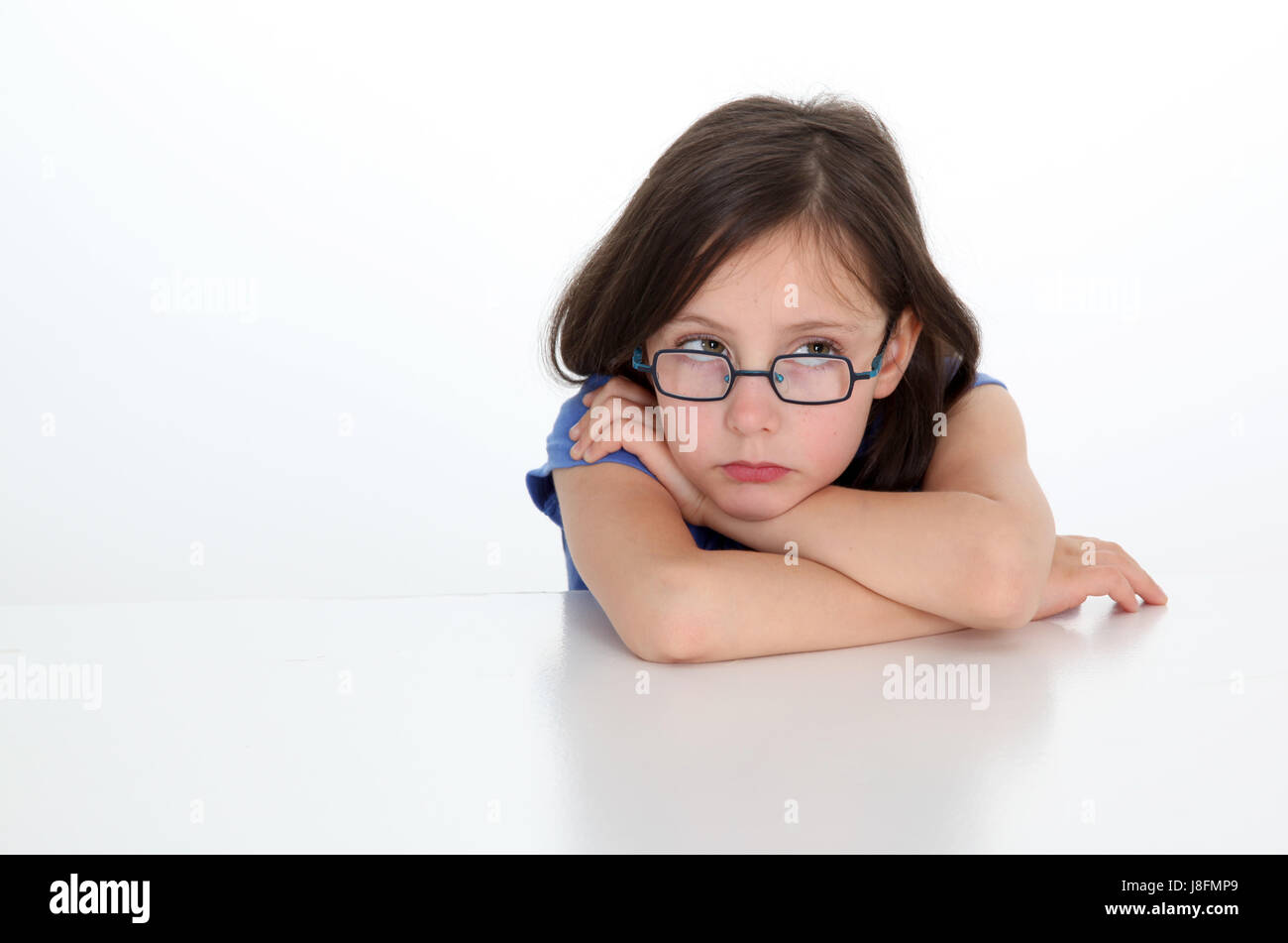 blue, isolated, portrait, sad, blank, european, caucasian, studio ...