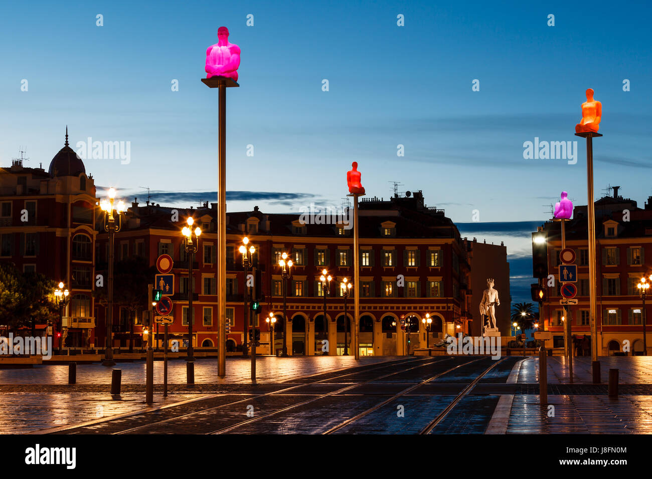 Massena Place Square in the Morning, Nice, France Stock Photo - Alamy