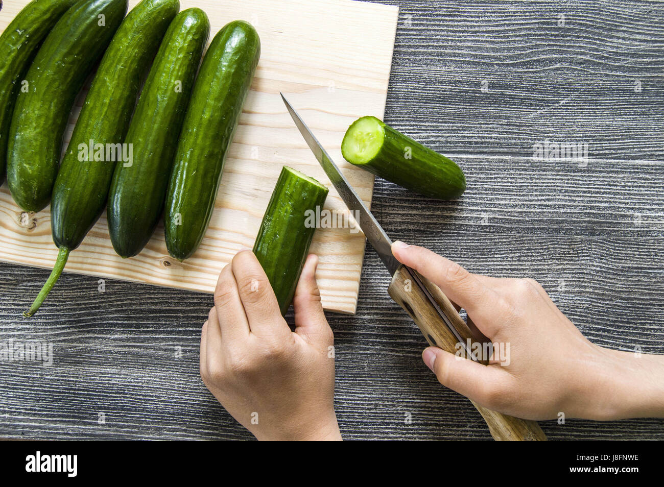Perfect cucumber pictures for making salad and cucumber Stock Photo - Alamy